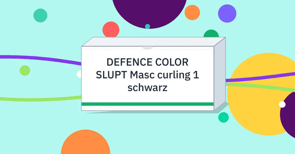 Symbolbild: Packung mit der Aufschrift DEFENCE COLOR SLUPT Masc curling 1 schwarz (PZN 11892220) – Verfügbarkeit und Bezug in Apotheken in Frankfurt am Main