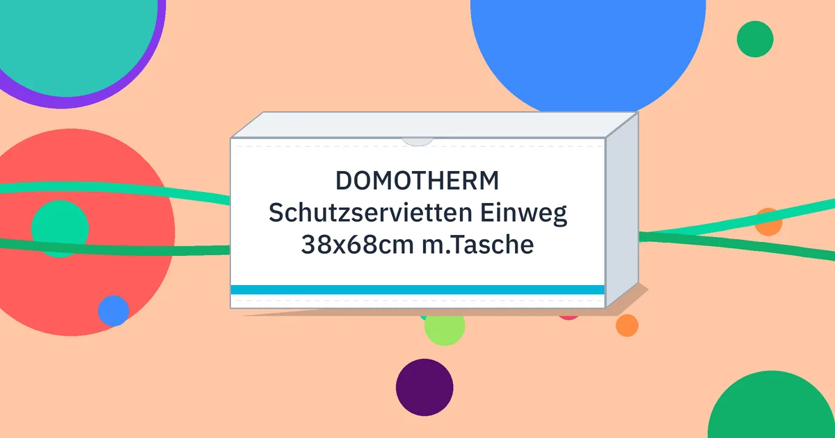 Symbolbild: Packung mit der Aufschrift DOMOTHERM Schutzservietten Einweg 38x68cm m.Tasche (PZN 05960621) – Verfügbarkeit und Bezug in Apotheken in Frankfurt am Main