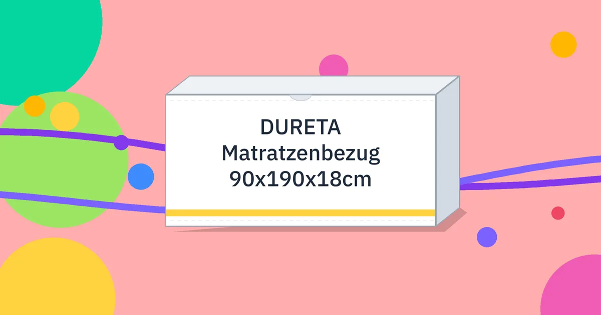 Symbolbild: Packung mit der Aufschrift DURETA Matratzenbezug 90x190x18cm (PZN 01855100) – Verfügbarkeit und Bezug in Apotheken in Frankfurt am Main