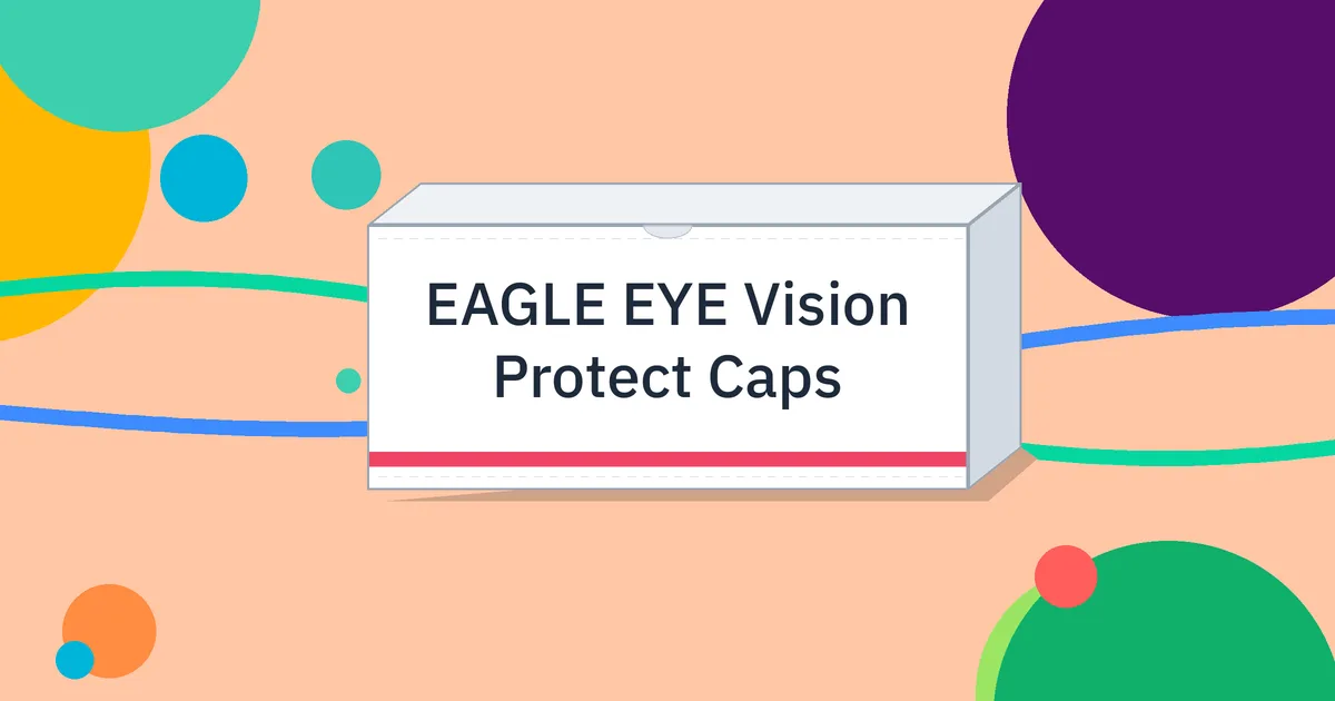 Symbolbild: Packung mit der Aufschrift EAGLE EYE Vision Protect Caps (PZN 16808419) – Verfügbarkeit und Bezug in Apotheken in Frankfurt am Main