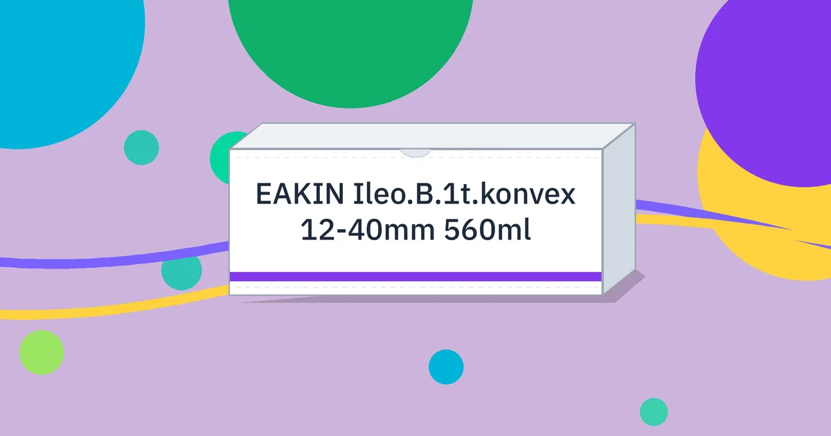 Symbolbild: Packung mit der Aufschrift EAKIN Ileo.B.1t.konvex 12-40mm 560ml (PZN 01118844) – Verfügbarkeit und Bezug in Apotheken in Frankfurt am Main