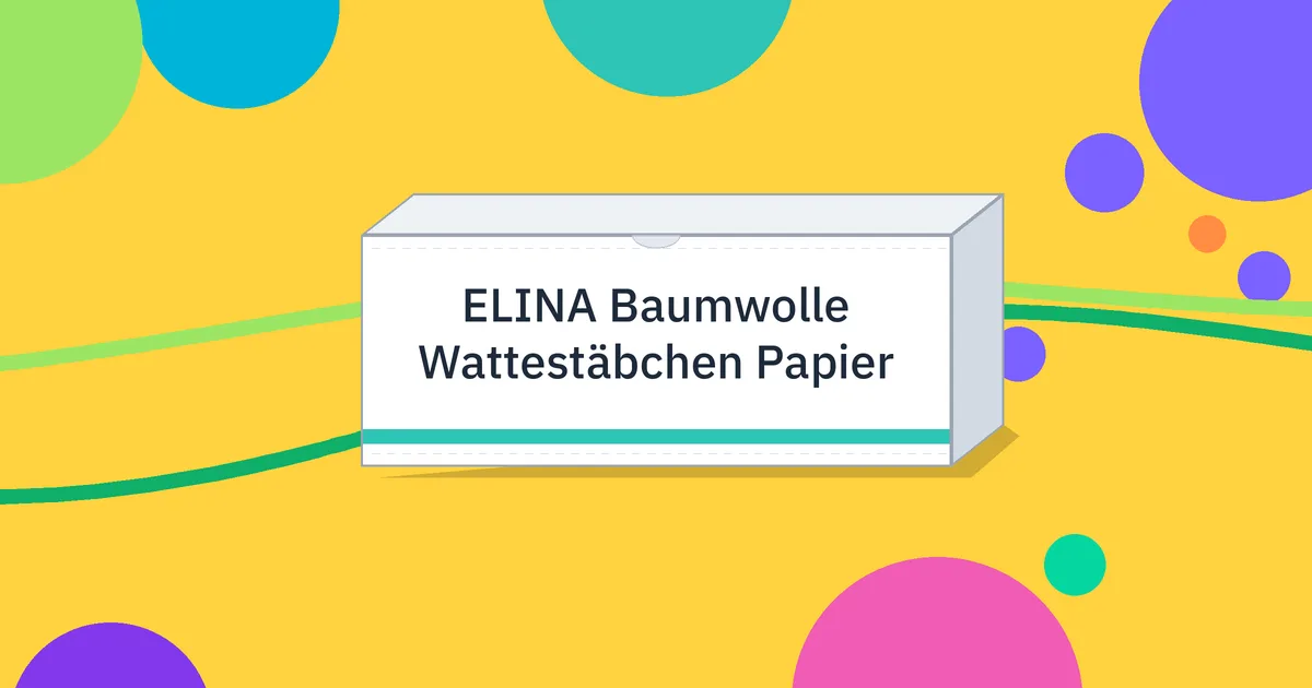 Symbolbild: Packung mit der Aufschrift ELINA Baumwolle Wattestäbchen Papier (PZN 17455555) – Verfügbarkeit und Bezug in Apotheken in Frankfurt am Main