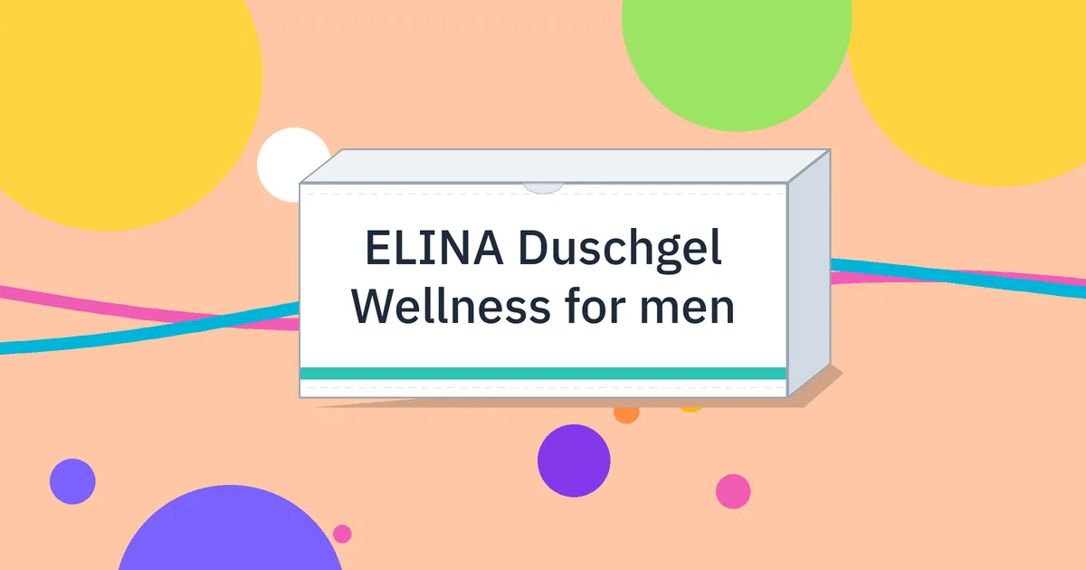 Symbolbild: Packung mit der Aufschrift ELINA Duschgel Wellness for men (PZN 10710056) – Verfügbarkeit und Bezug in Apotheken in Frankfurt am Main