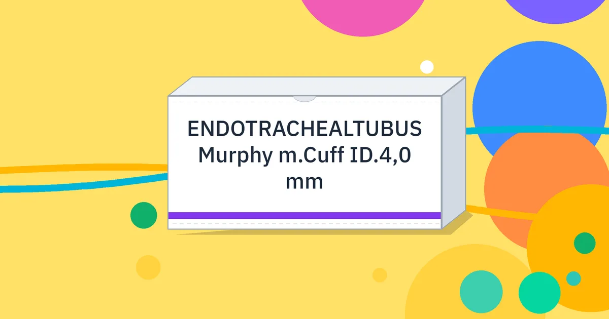 Symbolbild: Packung mit der Aufschrift ENDOTRACHEALTUBUS Murphy m.Cuff ID.4,0 mm (PZN 07219813) – Verfügbarkeit und Bezug in Apotheken in Frankfurt am Main