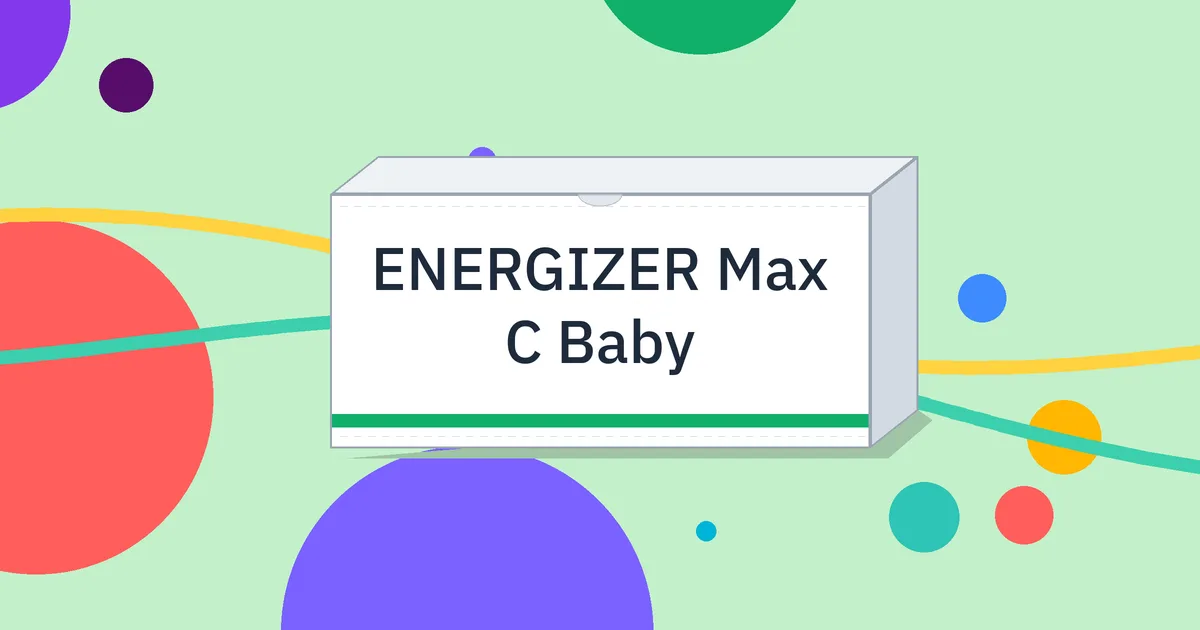 Symbolbild: Packung mit der Aufschrift ENERGIZER Max C Baby (PZN 11132064) – Verfügbarkeit und Bezug in Apotheken in Frankfurt am Main