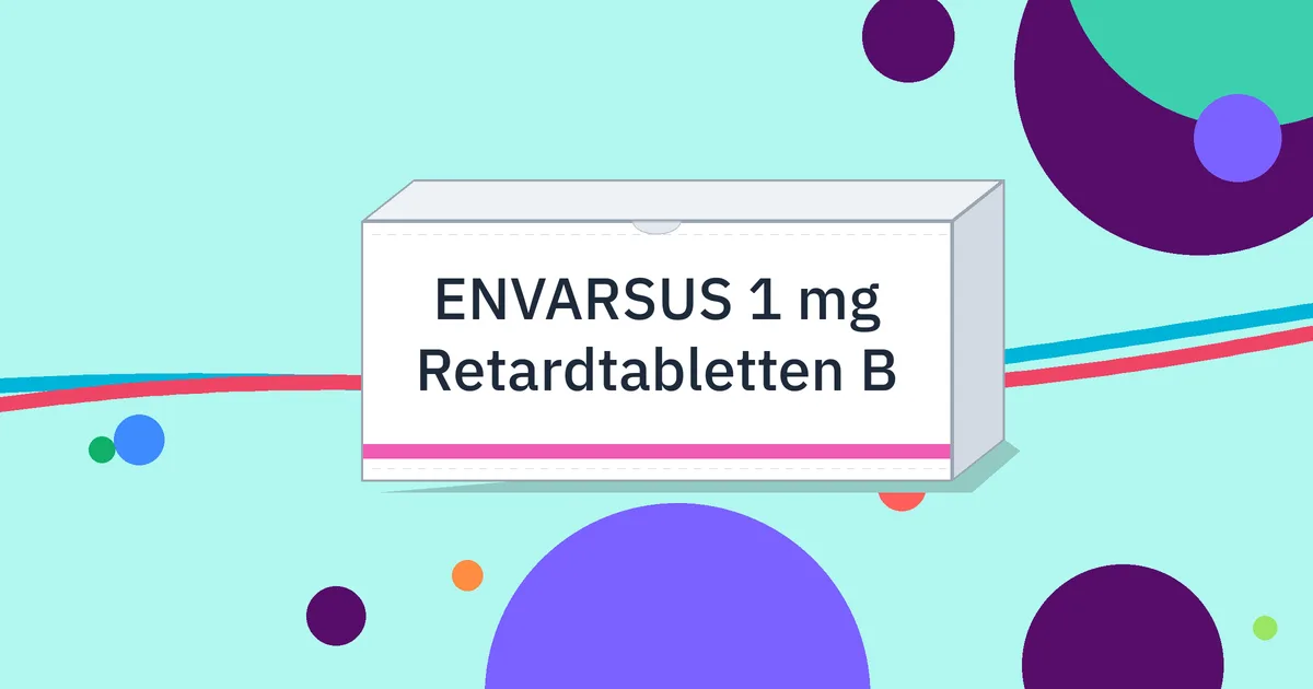 Symbolbild: Packung mit der Aufschrift ENVARSUS 1 mg Retardtabletten B (PZN 17536762) – Verfügbarkeit und Bezug in Apotheken in Frankfurt am Main