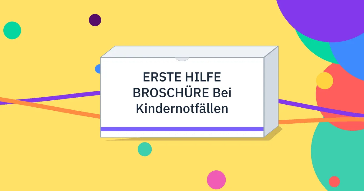 Symbolbild: Packung mit der Aufschrift ERSTE HILFE BROSCHÜRE Bei Kindernotfällen (PZN 03410460) – Verfügbarkeit und Bezug in Apotheken in Frankfurt am Main