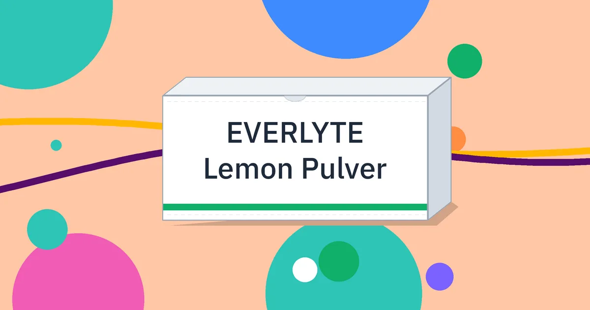 Symbolbild: Packung mit der Aufschrift EVERLYTE Lemon Pulver (PZN 18083423) – Verfügbarkeit und Bezug in Apotheken in Frankfurt am Main