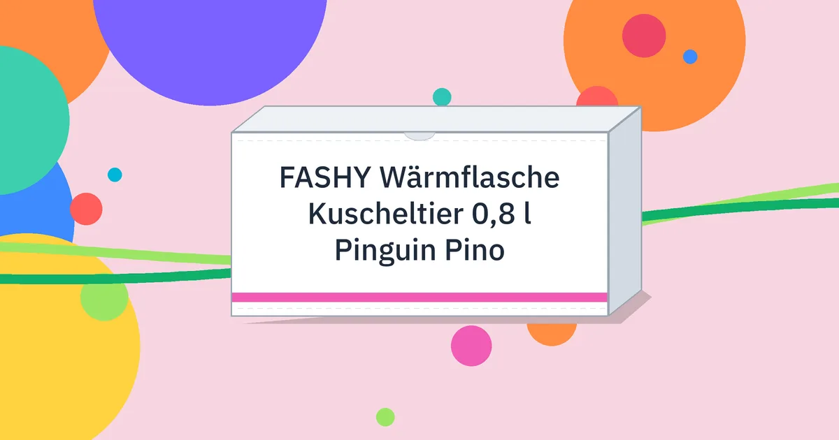 Symbolbild: Packung mit der Aufschrift FASHY Wärmflasche Kuscheltier 0,8 l Pinguin Pino (PZN 18648434) – Verfügbarkeit und Bezug in Apotheken in Frankfurt am Main