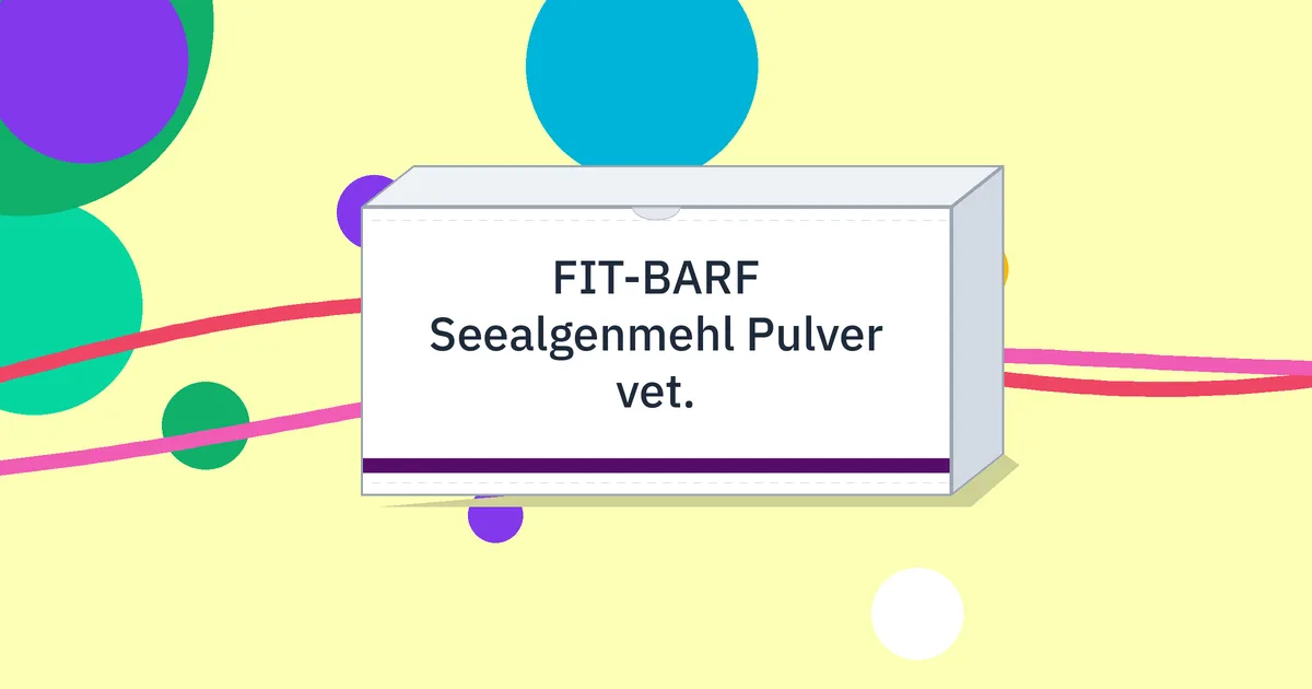 Symbolbild: Packung mit der Aufschrift FIT-BARF Seealgenmehl Pulver vet. (PZN 04710313) – Verfügbarkeit und Bezug in Apotheken in Frankfurt am Main