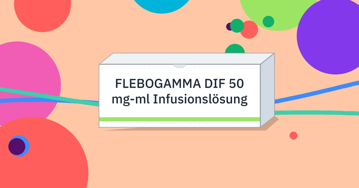 Symbolbild: Packung mit der Aufschrift FLEBOGAMMA DIF 50 mg-ml Infusionslösung (PZN 07580259) – Verfügbarkeit und Bezug in Apotheken in Frankfurt am Main