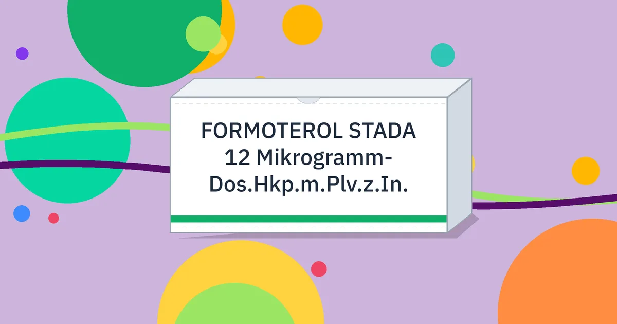 Symbolbild: Packung mit der Aufschrift FORMOTEROL STADA 12 Mikrogramm-Dos.Hkp.m.Plv.z.In. (PZN 04978820) – Verfügbarkeit und Bezug in Apotheken in Frankfurt am Main