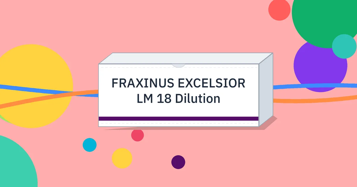 Symbolbild: Packung mit der Aufschrift FRAXINUS EXCELSIOR LM 18 Dilution (PZN 13492097) – Verfügbarkeit und Bezug in Apotheken in Frankfurt am Main