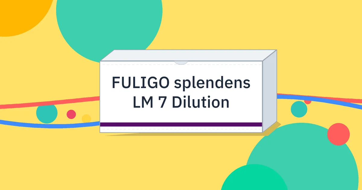 Symbolbild: Packung mit der Aufschrift FULIGO splendens LM 7 Dilution (PZN 13493369) – Verfügbarkeit und Bezug in Apotheken in Frankfurt am Main
