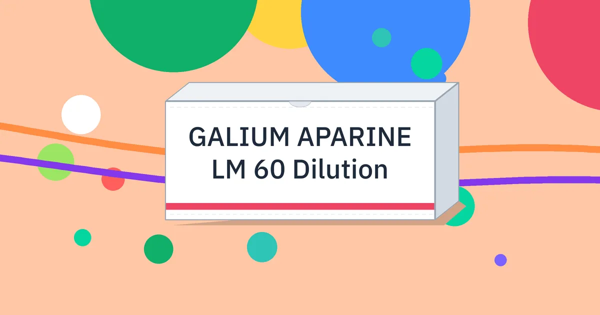 Symbolbild: Packung mit der Aufschrift GALIUM APARINE LM 60 Dilution (PZN 13497373) – Verfügbarkeit und Bezug in Apotheken in Frankfurt am Main