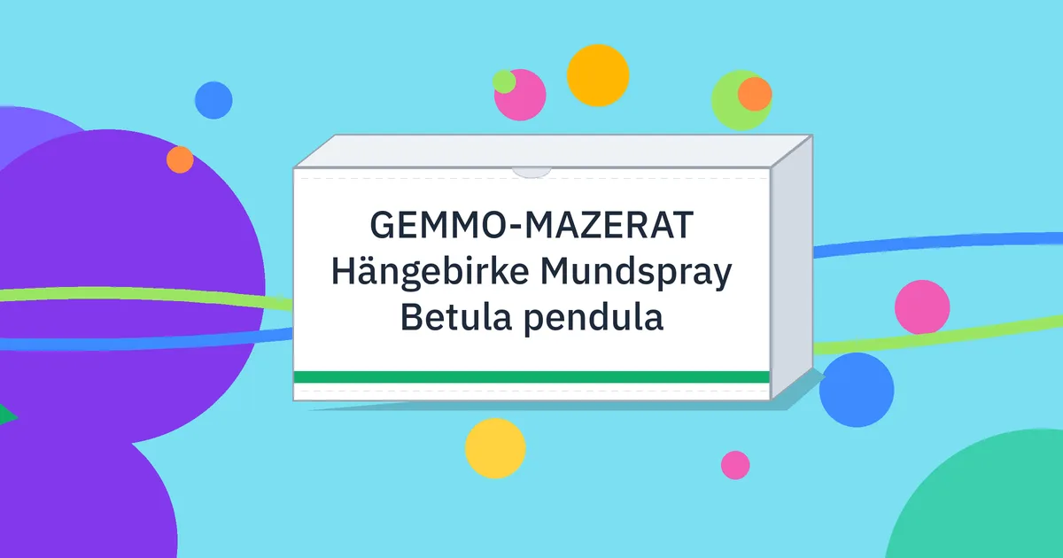 Symbolbild: Packung mit der Aufschrift GEMMO-MAZERAT Hängebirke Mundspray Betula pendula (PZN 20647169) – Verfügbarkeit und Bezug in Apotheken in Frankfurt am Main