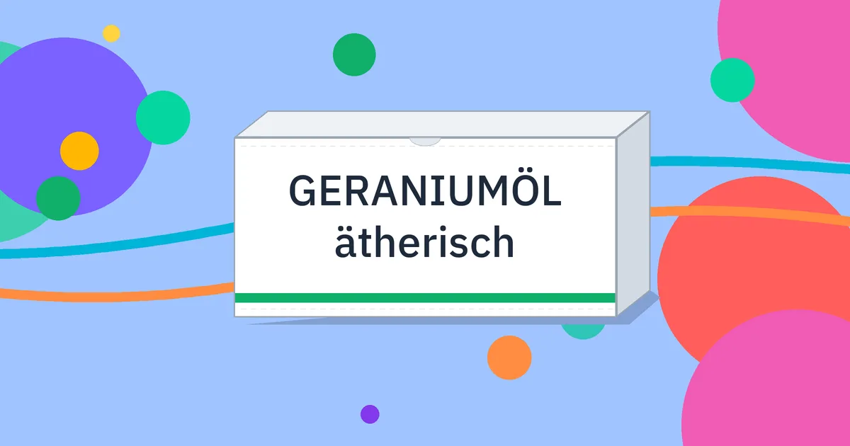 Symbolbild: Packung mit der Aufschrift GERANIUMÖL ätherisch (PZN 04645082) – Verfügbarkeit und Bezug in Apotheken in Frankfurt am Main