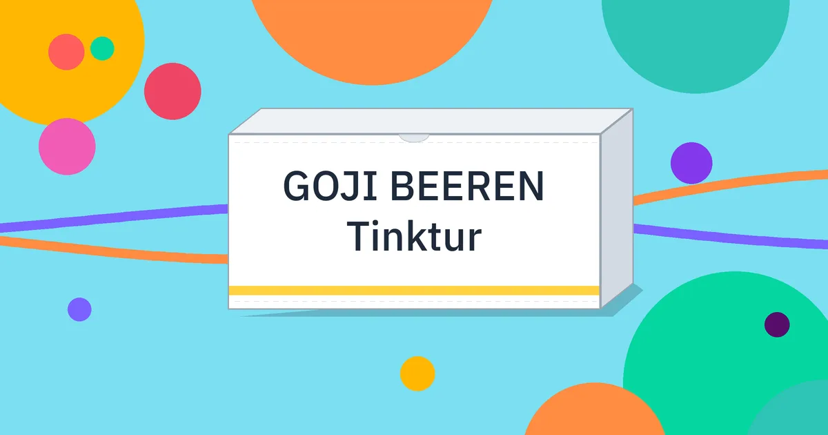 Symbolbild: Packung mit der Aufschrift GOJI BEEREN Tinktur (PZN 17187020) – Verfügbarkeit und Bezug in Apotheken in Frankfurt am Main