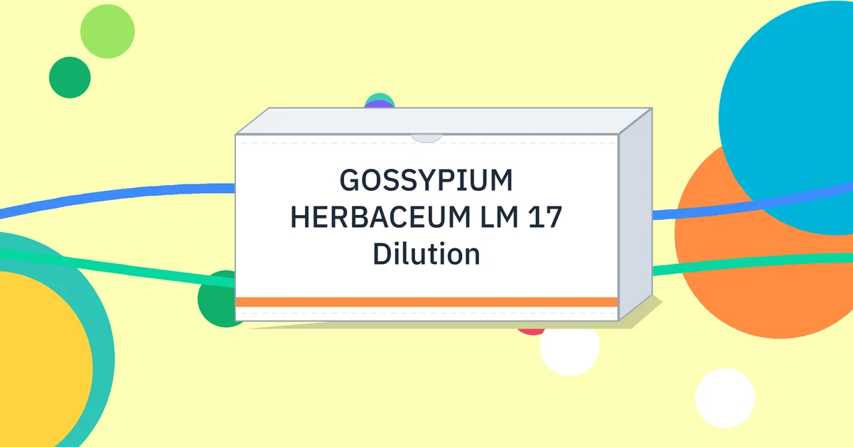 Symbolbild: Packung mit der Aufschrift GOSSYPIUM HERBACEUM LM 17 Dilution (PZN 13545652) – Verfügbarkeit und Bezug in Apotheken in Frankfurt am Main
