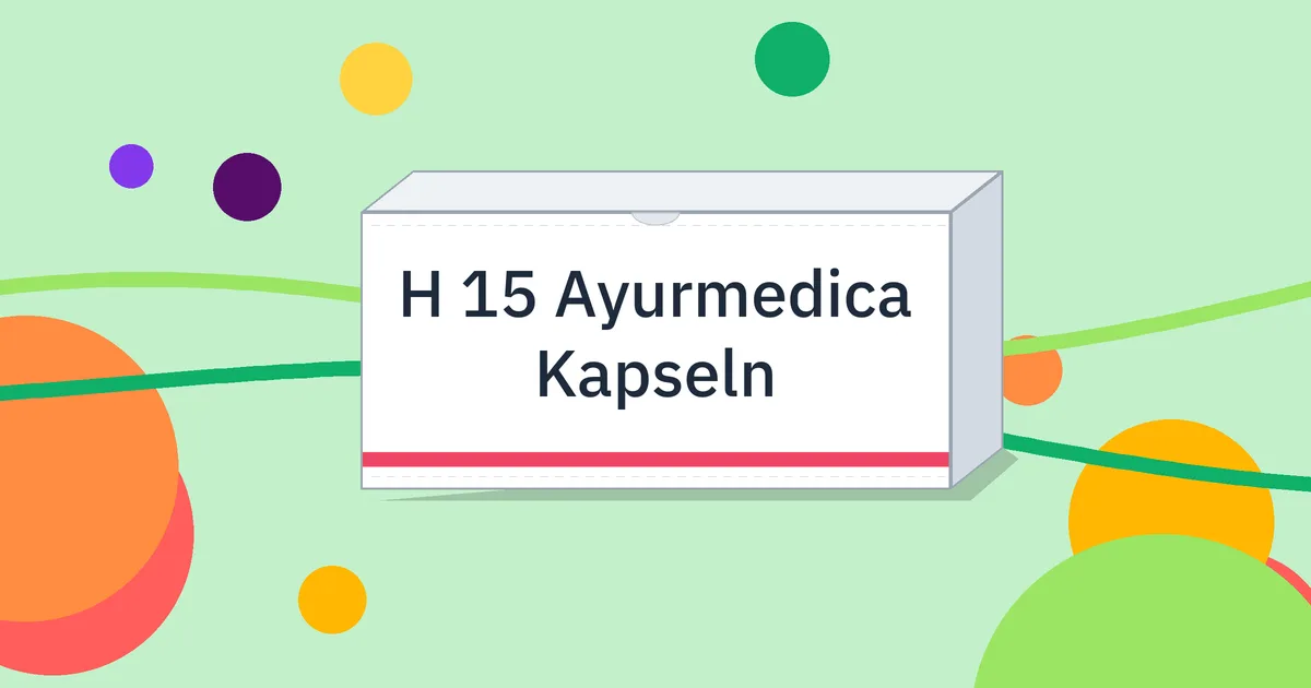 Symbolbild: Packung mit der Aufschrift H 15 Ayurmedica Kapseln (PZN 09645678) – Verfügbarkeit und Bezug in Apotheken in Frankfurt am Main