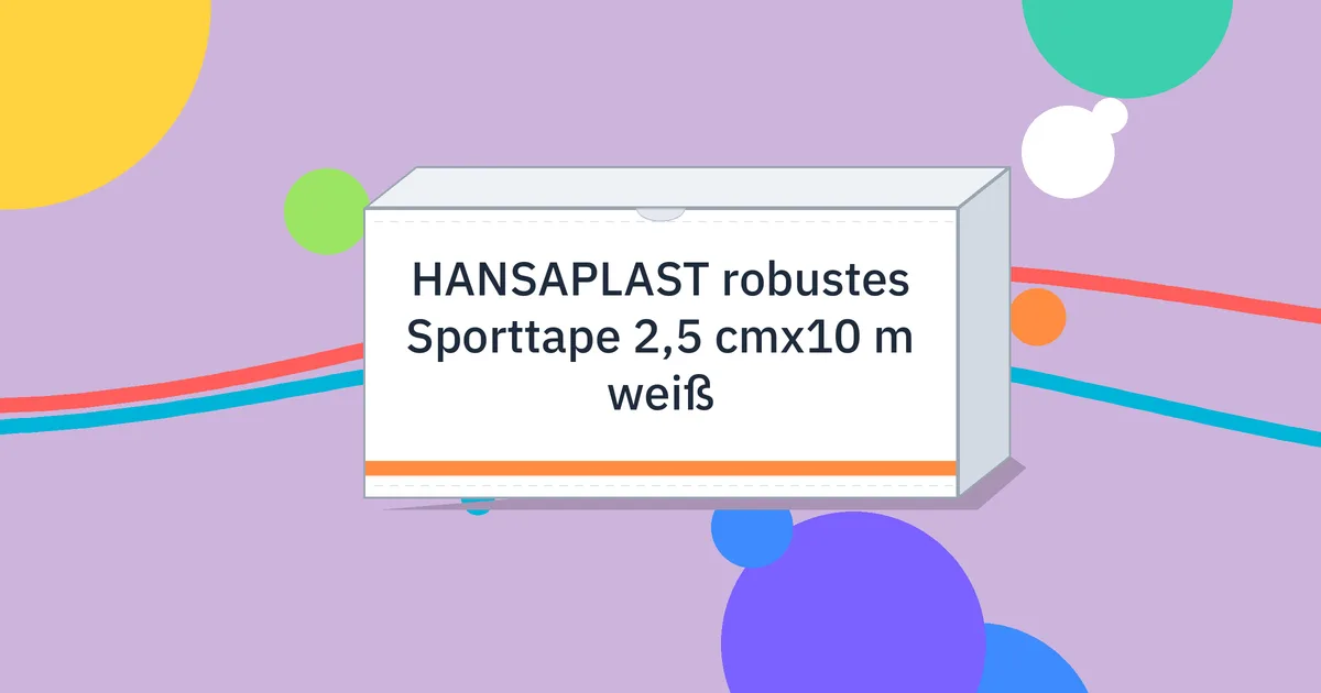 Symbolbild: Packung mit der Aufschrift HANSAPLAST robustes Sporttape 2,5 cmx10 m weiß (PZN 18190797) – Verfügbarkeit und Bezug in Apotheken in Frankfurt am Main