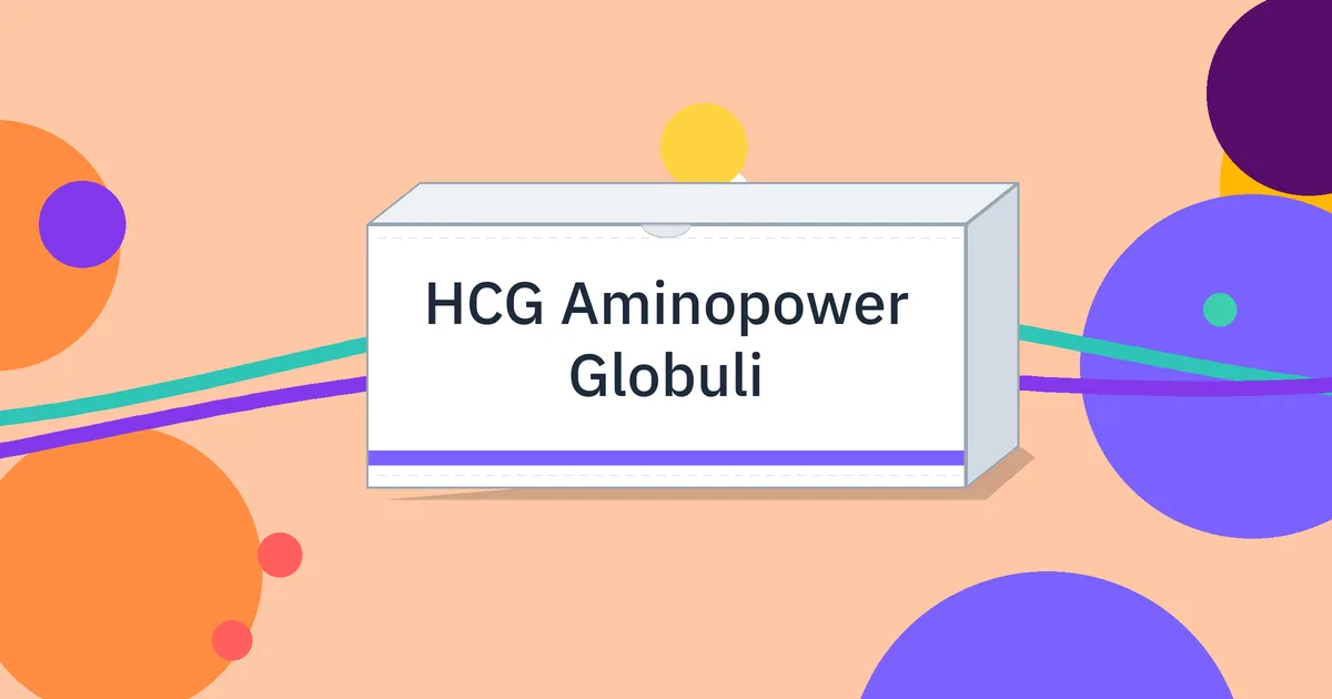 Symbolbild: Packung mit der Aufschrift HCG Aminopower Globuli (PZN 15433443) – Verfügbarkeit und Bezug in Apotheken in Frankfurt am Main