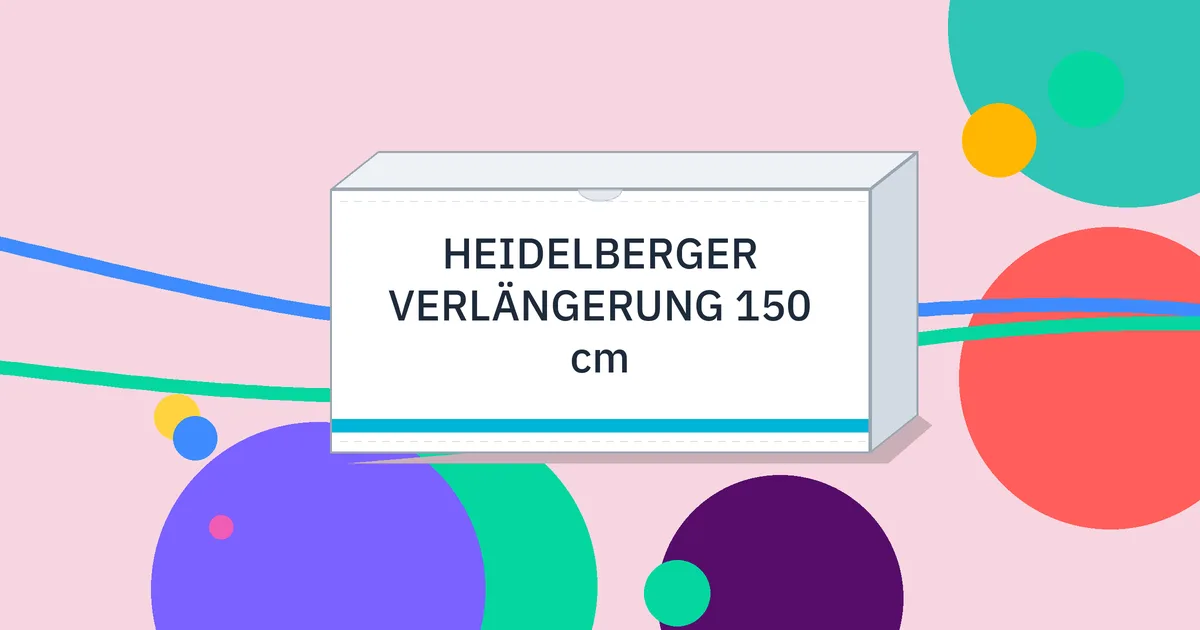 Symbolbild: Packung mit der Aufschrift HEIDELBERGER VERLÄNGERUNG 150 cm (PZN 16130271) – Verfügbarkeit und Bezug in Apotheken in Frankfurt am Main