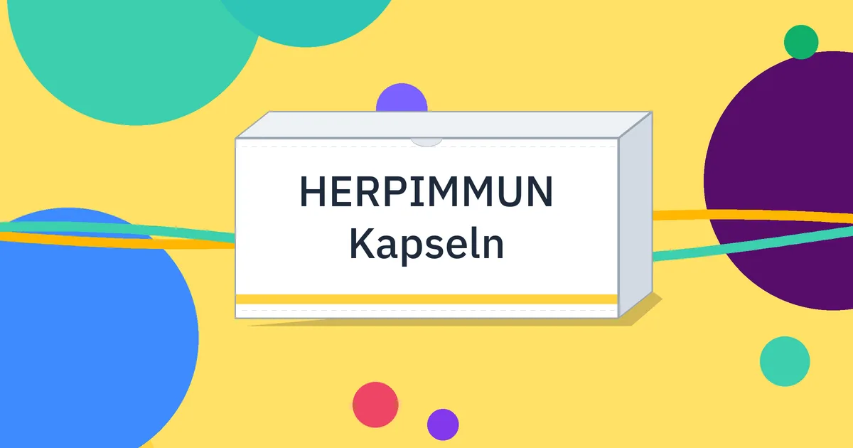 Symbolbild: Packung mit der Aufschrift HERPIMMUN Kapseln (PZN 15576042) – Verfügbarkeit und Bezug in Apotheken in Frankfurt am Main