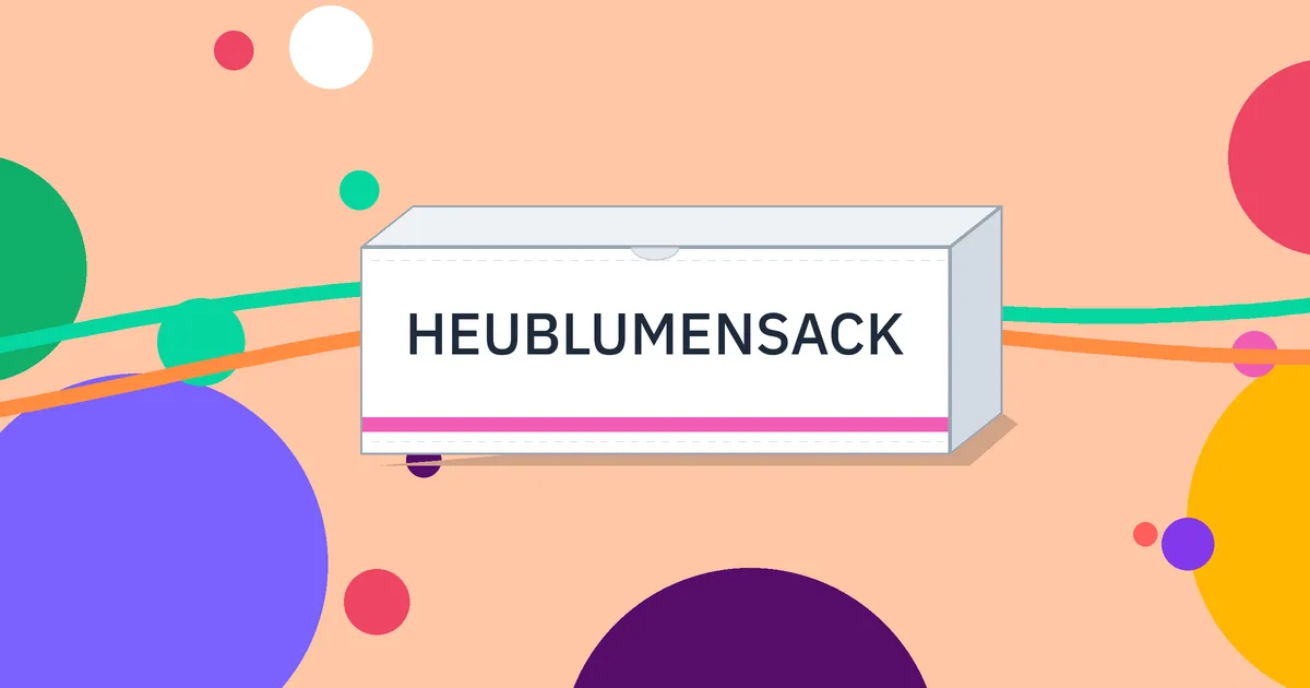 Symbolbild: Packung mit der Aufschrift HEUBLUMENSACK (PZN 08609663) – Verfügbarkeit und Bezug in Apotheken in Frankfurt am Main