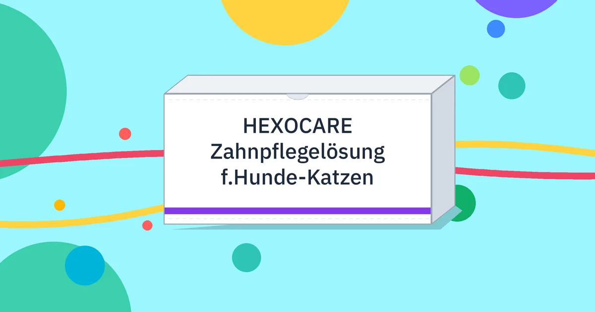 Symbolbild: Packung mit der Aufschrift HEXOCARE Zahnpflegelösung f.Hunde-Katzen (PZN 17167224) – Verfügbarkeit und Bezug in Apotheken in Frankfurt am Main