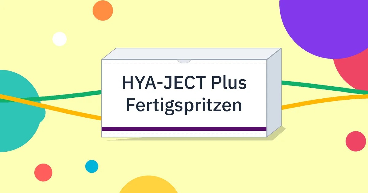 Symbolbild: Packung mit der Aufschrift HYA-JECT Plus Fertigspritzen (PZN 20000999) – Verfügbarkeit und Bezug in Apotheken in Frankfurt am Main