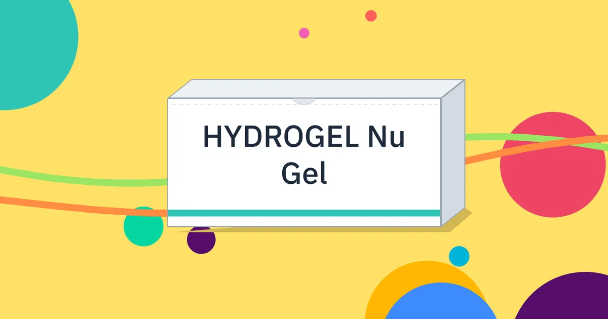 Symbolbild: Packung mit der Aufschrift HYDROGEL Nu Gel (PZN 14372805) – Verfügbarkeit und Bezug in Apotheken in Frankfurt am Main