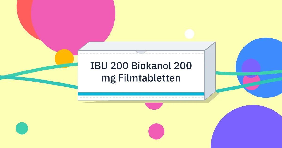 Symbolbild: Packung mit der Aufschrift IBU 200 Biokanol 200 mg Filmtabletten (PZN 16398660) – Verfügbarkeit und Bezug in Apotheken in Frankfurt am Main