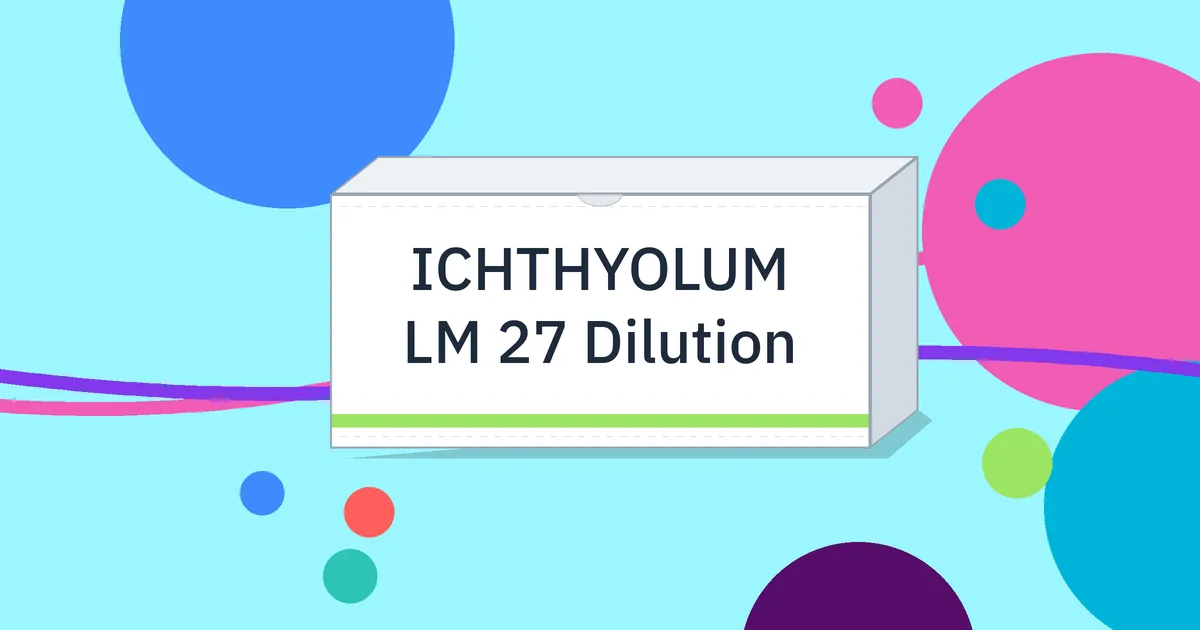Symbolbild: Packung mit der Aufschrift ICHTHYOLUM LM 27 Dilution (PZN 13558790) – Verfügbarkeit und Bezug in Apotheken in Frankfurt am Main