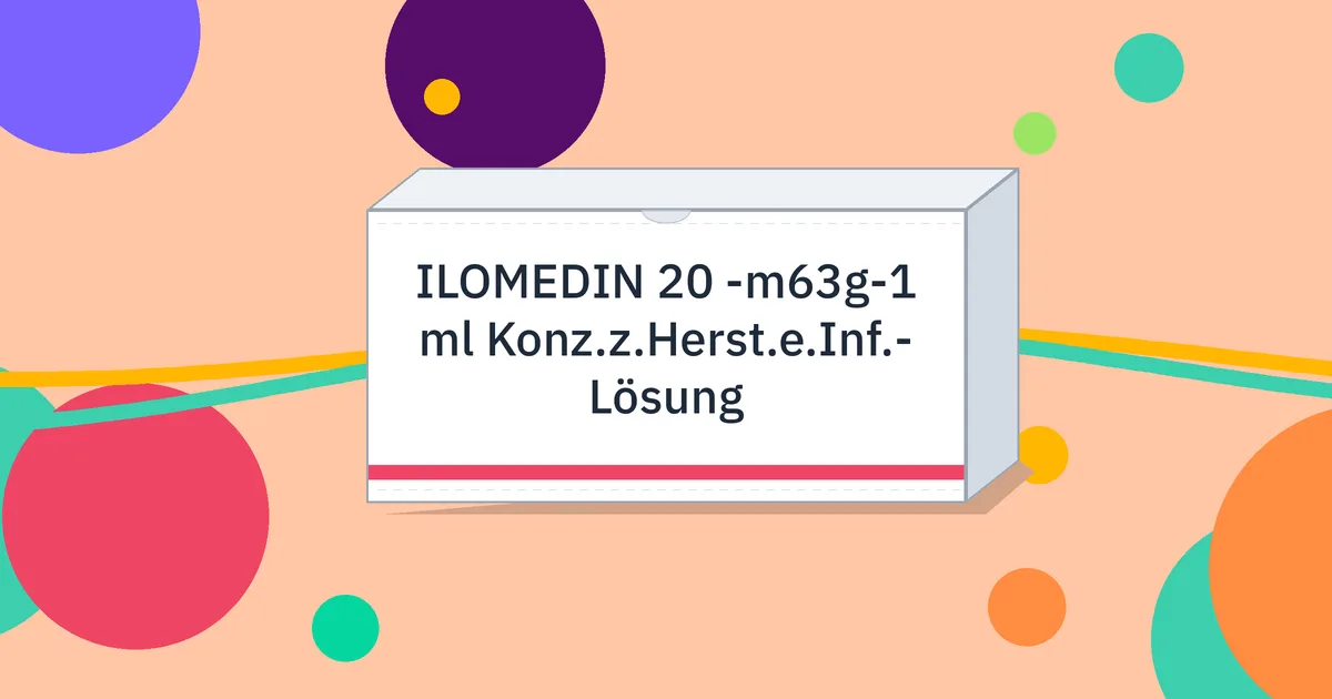 Symbolbild: Packung mit der Aufschrift ILOMEDIN 20 -m63g-1 ml Konz.z.Herst.e.Inf.-Lösung (PZN 00427276) – Verfügbarkeit und Bezug in Apotheken in Frankfurt am Main