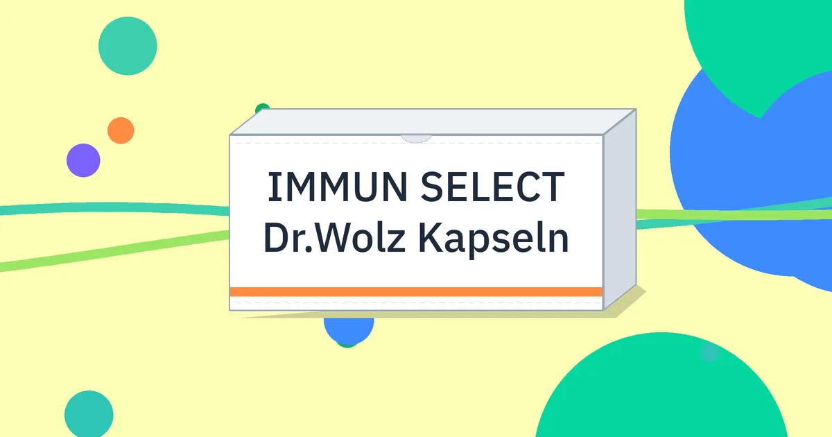 Symbolbild: Packung mit der Aufschrift IMMUN SELECT Dr.Wolz Kapseln (PZN 16654838) – Verfügbarkeit und Bezug in Apotheken in Frankfurt am Main
