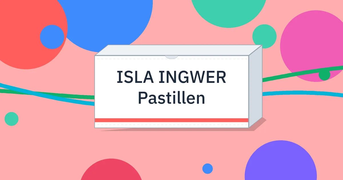 Symbolbild: Packung mit der Aufschrift ISLA INGWER Pastillen (PZN 07233888) – Verfügbarkeit und Bezug in Apotheken in Frankfurt am Main
