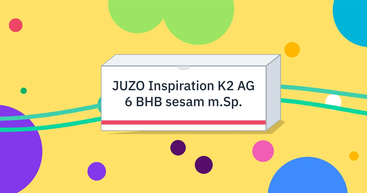 Symbolbild: Packung mit der Aufschrift JUZO Inspiration K2 AG 6 BHB sesam m.Sp. (PZN 14832810) – Verfügbarkeit und Bezug in Apotheken in Frankfurt am Main