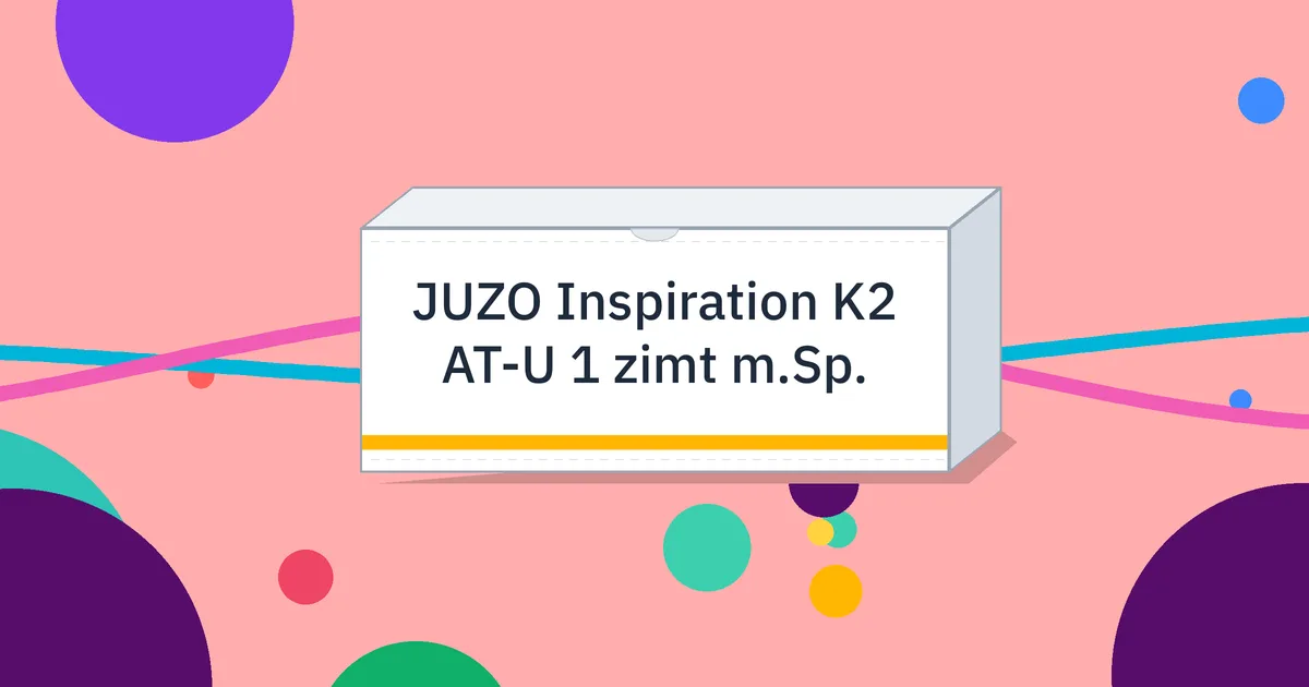 Symbolbild: Packung mit der Aufschrift JUZO Inspiration K2 AT-U 1 zimt m.Sp. (PZN 14927396) – Verfügbarkeit und Bezug in Apotheken in Frankfurt am Main