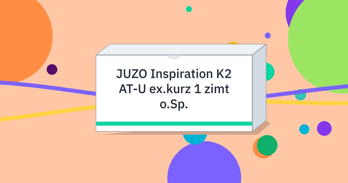 Symbolbild: Packung mit der Aufschrift JUZO Inspiration K2 AT-U ex.kurz 1 zimt o.Sp. (PZN 14929797) – Verfügbarkeit und Bezug in Apotheken in Frankfurt am Main