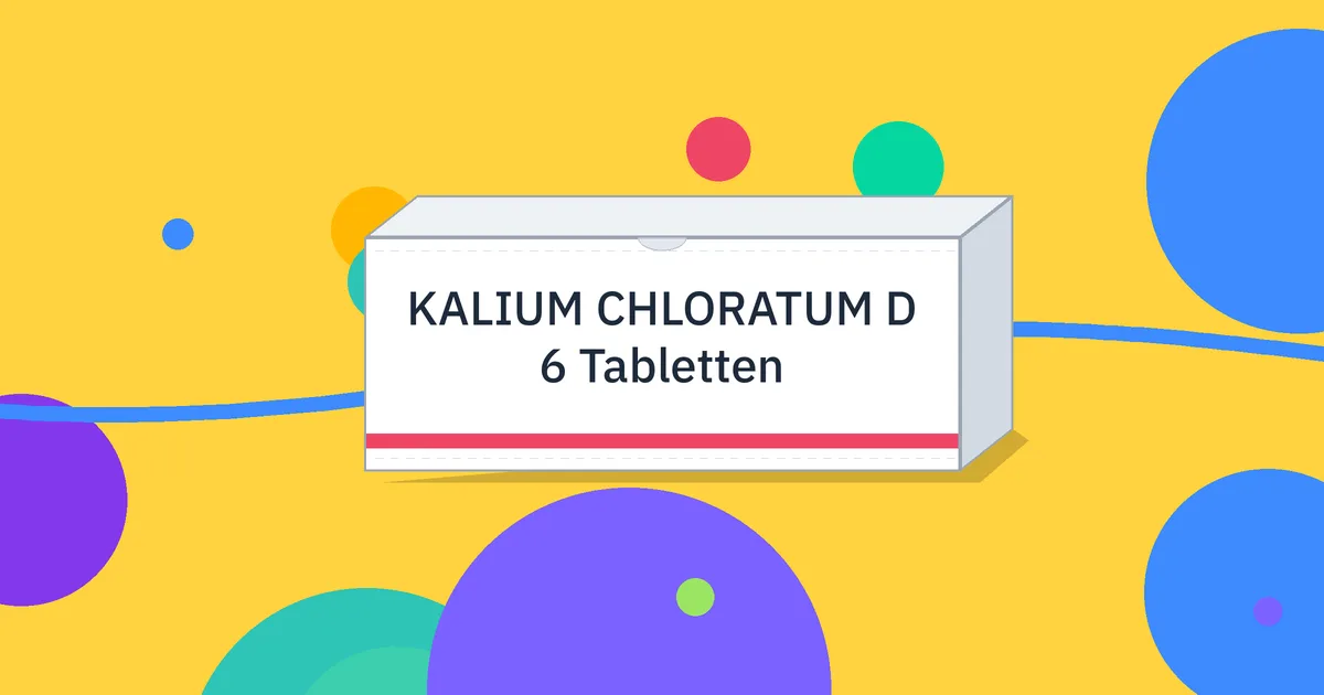 Symbolbild: Packung mit der Aufschrift KALIUM CHLORATUM D 6 Tabletten (PZN 01775269) – Verfügbarkeit und Bezug in Apotheken in Frankfurt am Main