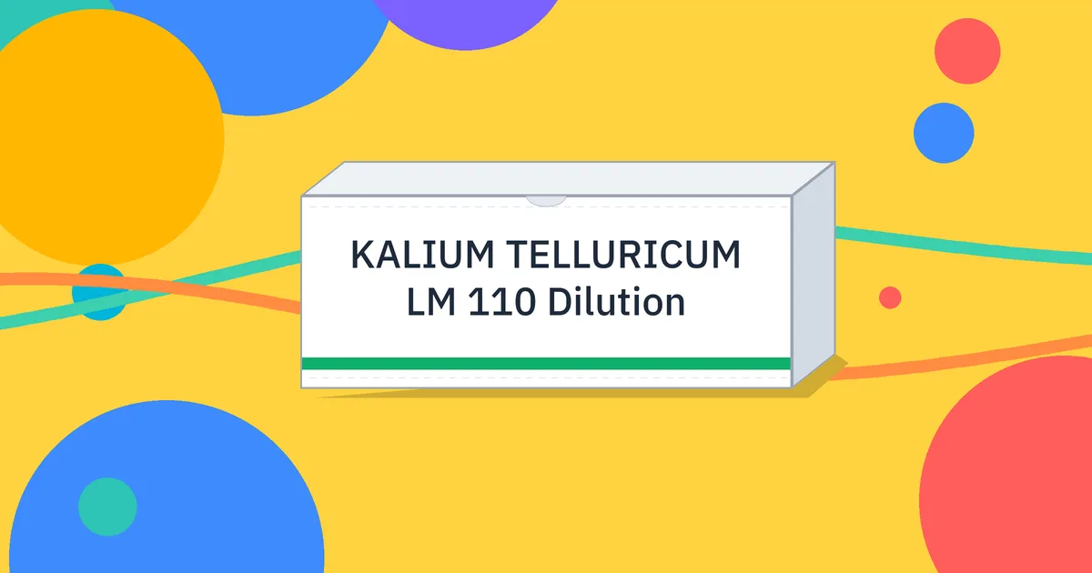 Symbolbild: Packung mit der Aufschrift KALIUM TELLURICUM LM 110 Dilution (PZN 12927529) – Verfügbarkeit und Bezug in Apotheken in Frankfurt am Main