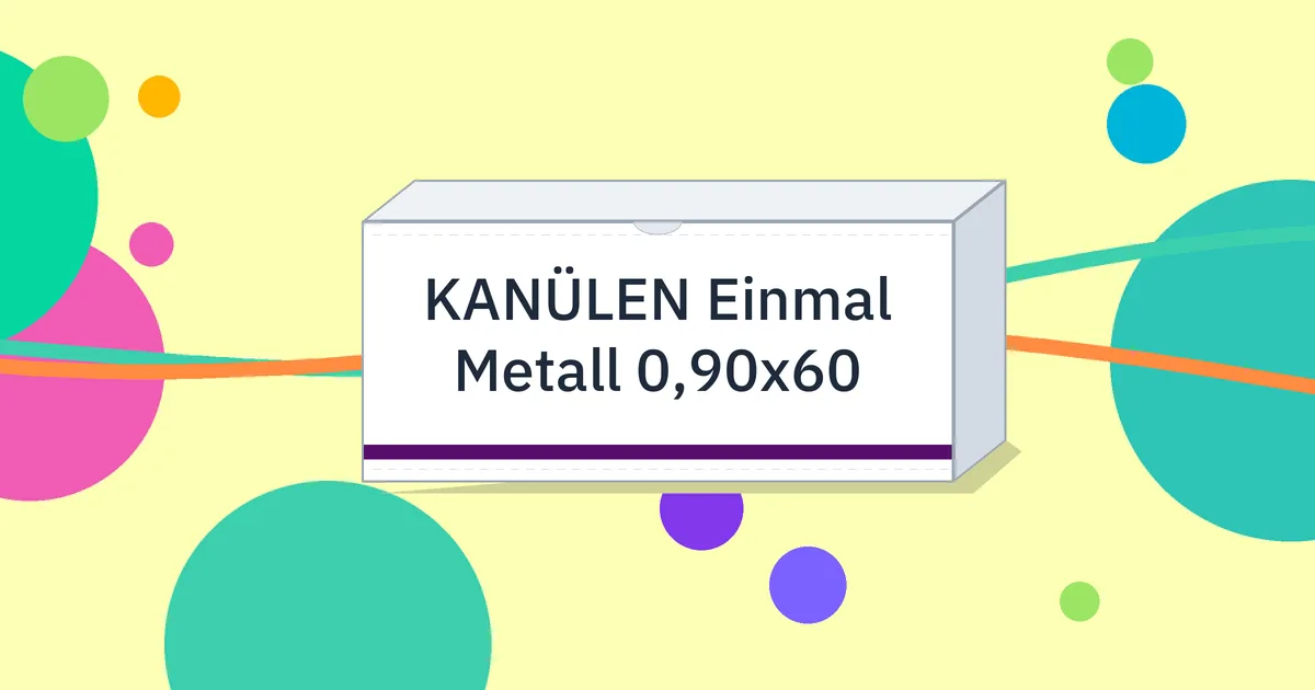 Symbolbild: Packung mit der Aufschrift KANÜLEN Einmal Metall 0,90x60 (PZN 01964987) – Verfügbarkeit und Bezug in Apotheken in Frankfurt am Main
