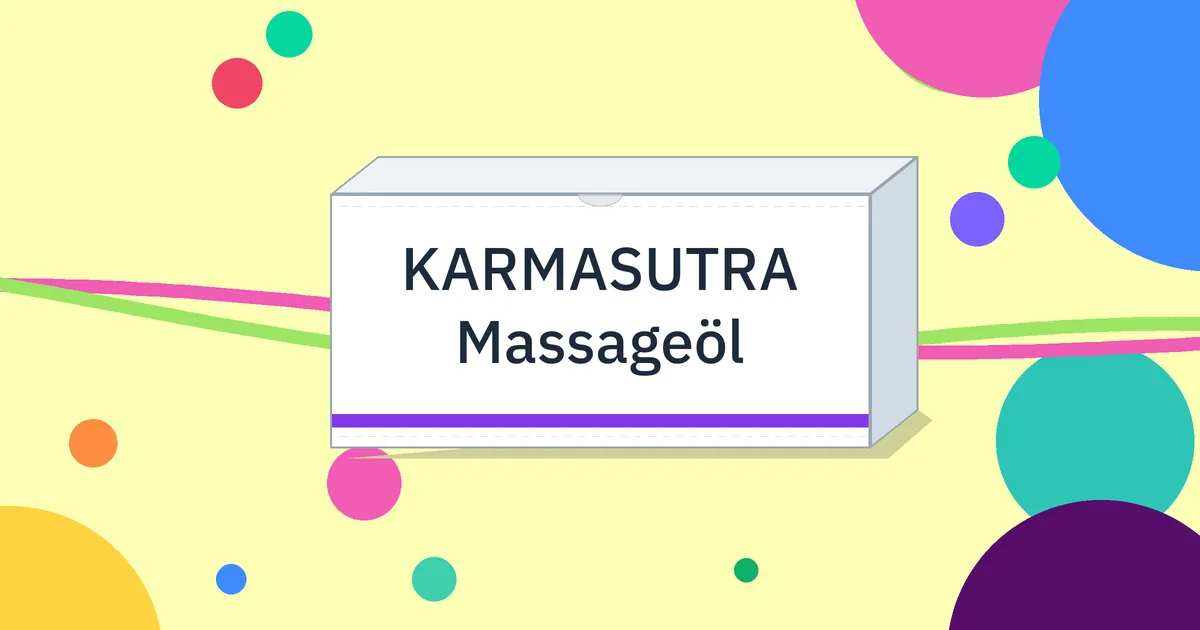 Symbolbild: Packung mit der Aufschrift KARMASUTRA Massageöl (PZN 09516691) – Verfügbarkeit und Bezug in Apotheken in Frankfurt am Main