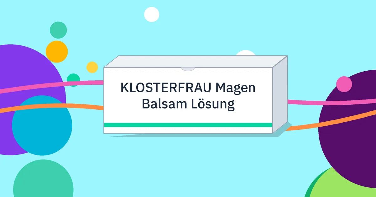 Symbolbild: Packung mit der Aufschrift KLOSTERFRAU Magen Balsam Lösung (PZN 00088785) – Verfügbarkeit und Bezug in Apotheken in Frankfurt am Main