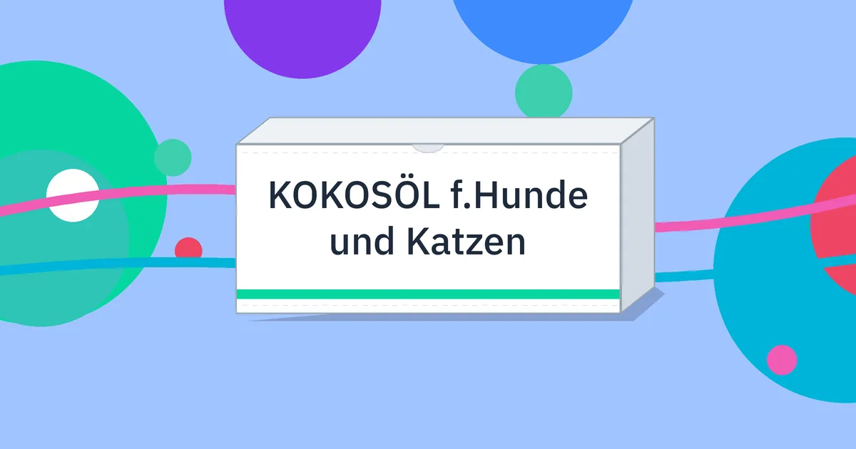 Symbolbild: Packung mit der Aufschrift KOKOSÖL f.Hunde und Katzen (PZN 11311499) – Verfügbarkeit und Bezug in Apotheken in Frankfurt am Main