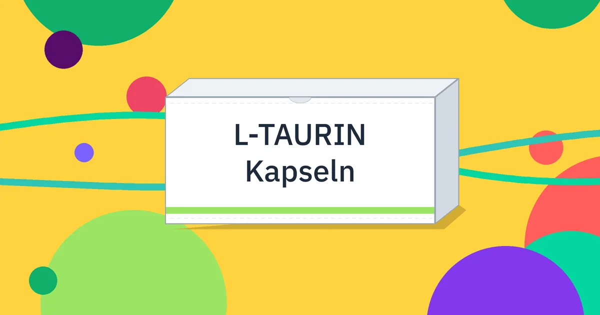 Symbolbild: Packung mit der Aufschrift L-TAURIN Kapseln (PZN 19684194) – Verfügbarkeit und Bezug in Apotheken in Frankfurt am Main