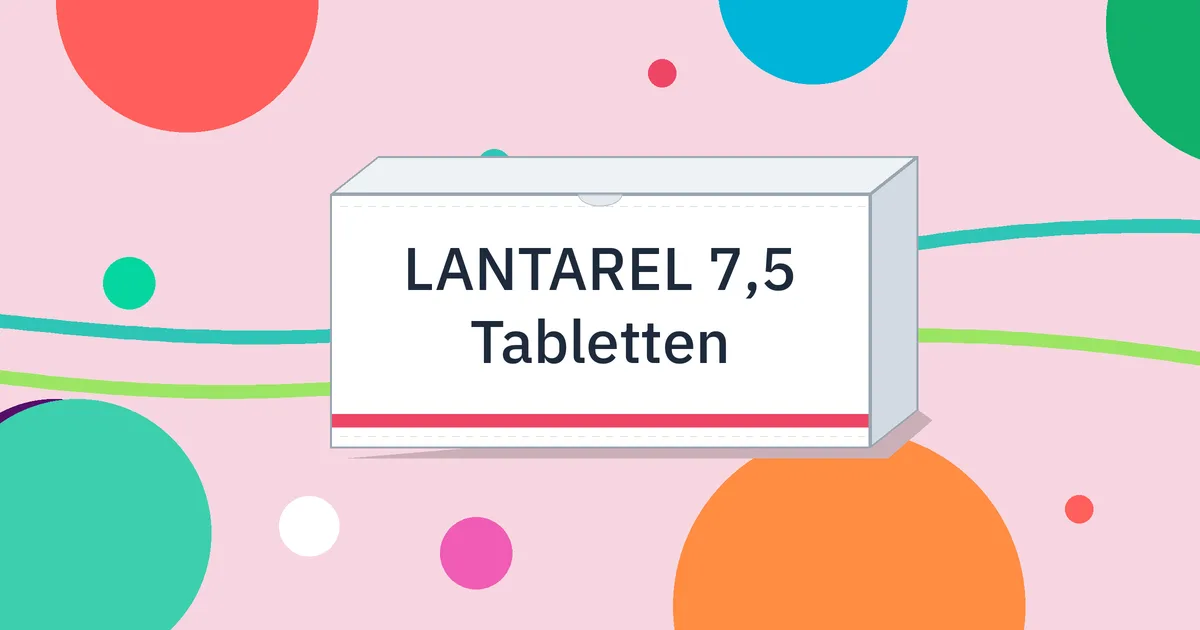 Symbolbild: Packung mit der Aufschrift LANTAREL 7,5 Tabletten (PZN 04246985) – Verfügbarkeit und Bezug in Apotheken in Frankfurt am Main
