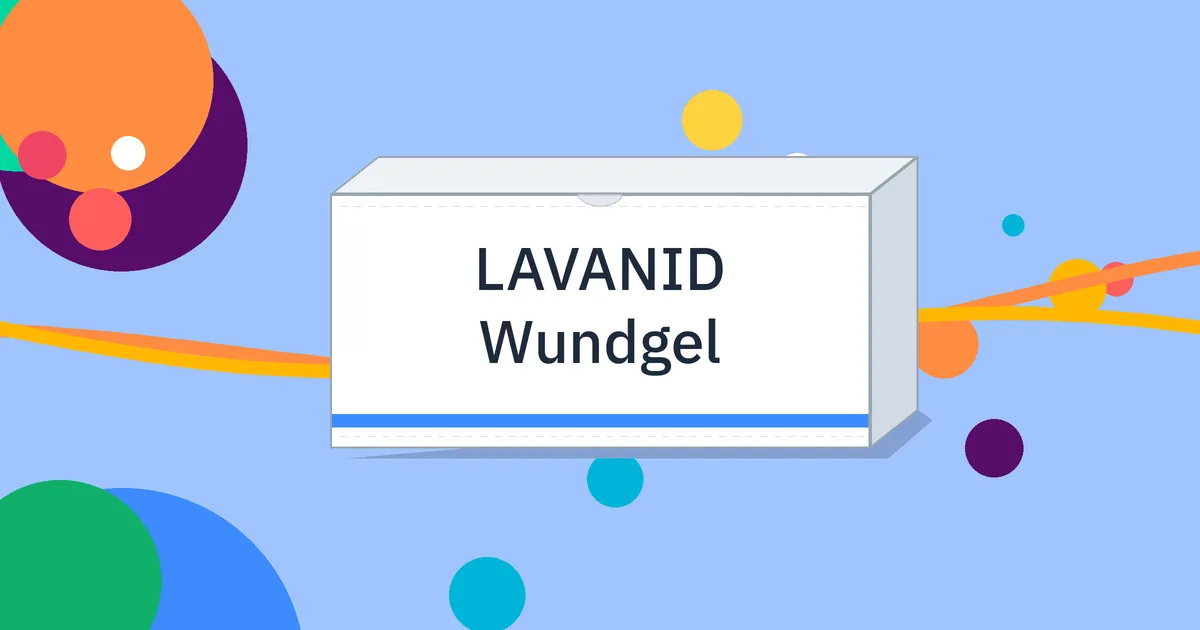 Symbolbild: Packung mit der Aufschrift LAVANID Wundgel (PZN 18265791) – Verfügbarkeit und Bezug in Apotheken in Frankfurt am Main