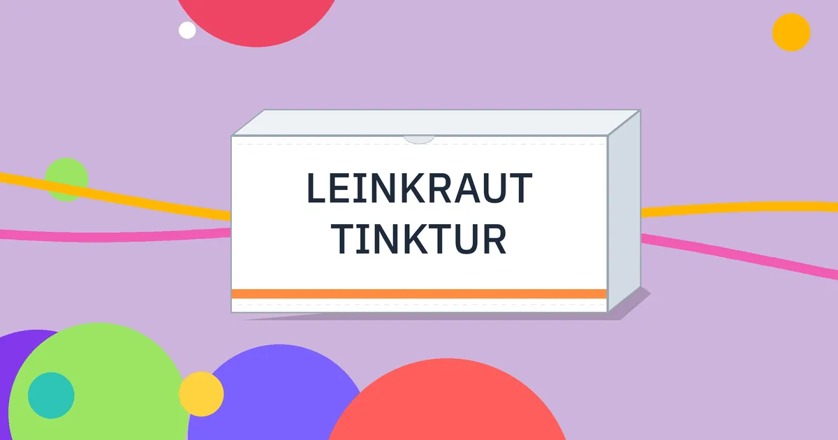 Symbolbild: Packung mit der Aufschrift LEINKRAUT TINKTUR (PZN 17187907) – Verfügbarkeit und Bezug in Apotheken in Frankfurt am Main